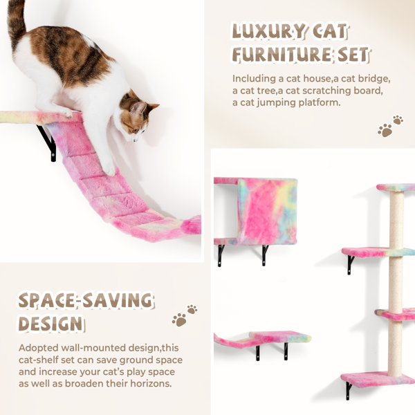 Tucker Murphy Pet™ Wall-mounted Cat Tree Shelves & Reviews | Wayfair